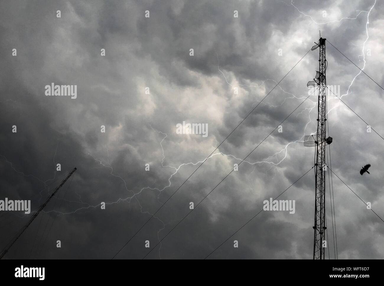 Lightning Storm By Power Lines High Resolution Stock Photography and ...