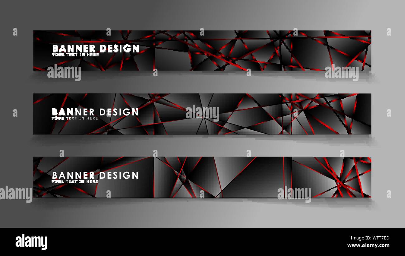 Square banner vector collection . Black premium background with luxury ...