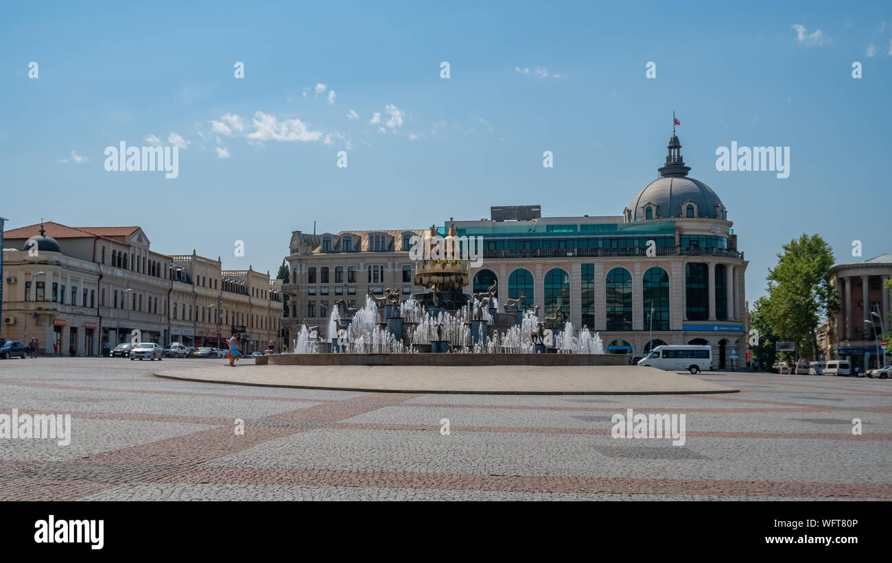Kutaisi, Georgia - 21.08.2019: View to Colchis Fountain and central ...