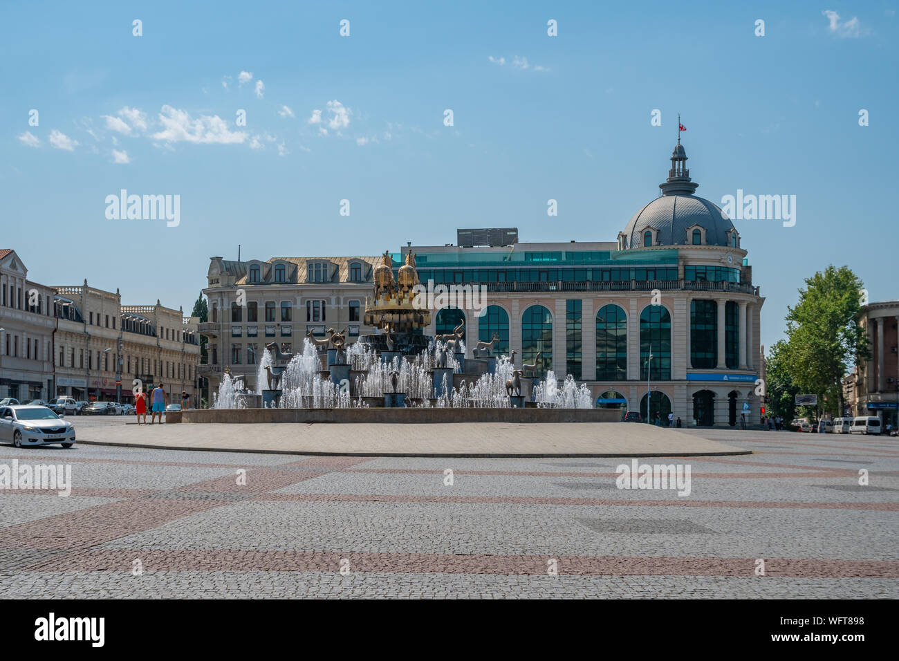 Kutaisi, Georgia - 21.08.2019: View to Colchis Fountain and central ...