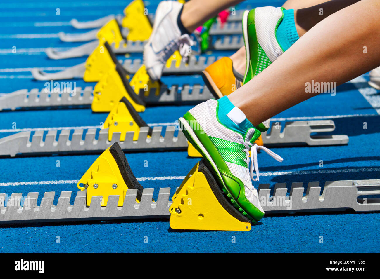 Track starting hi-res stock photography and images - Alamy
