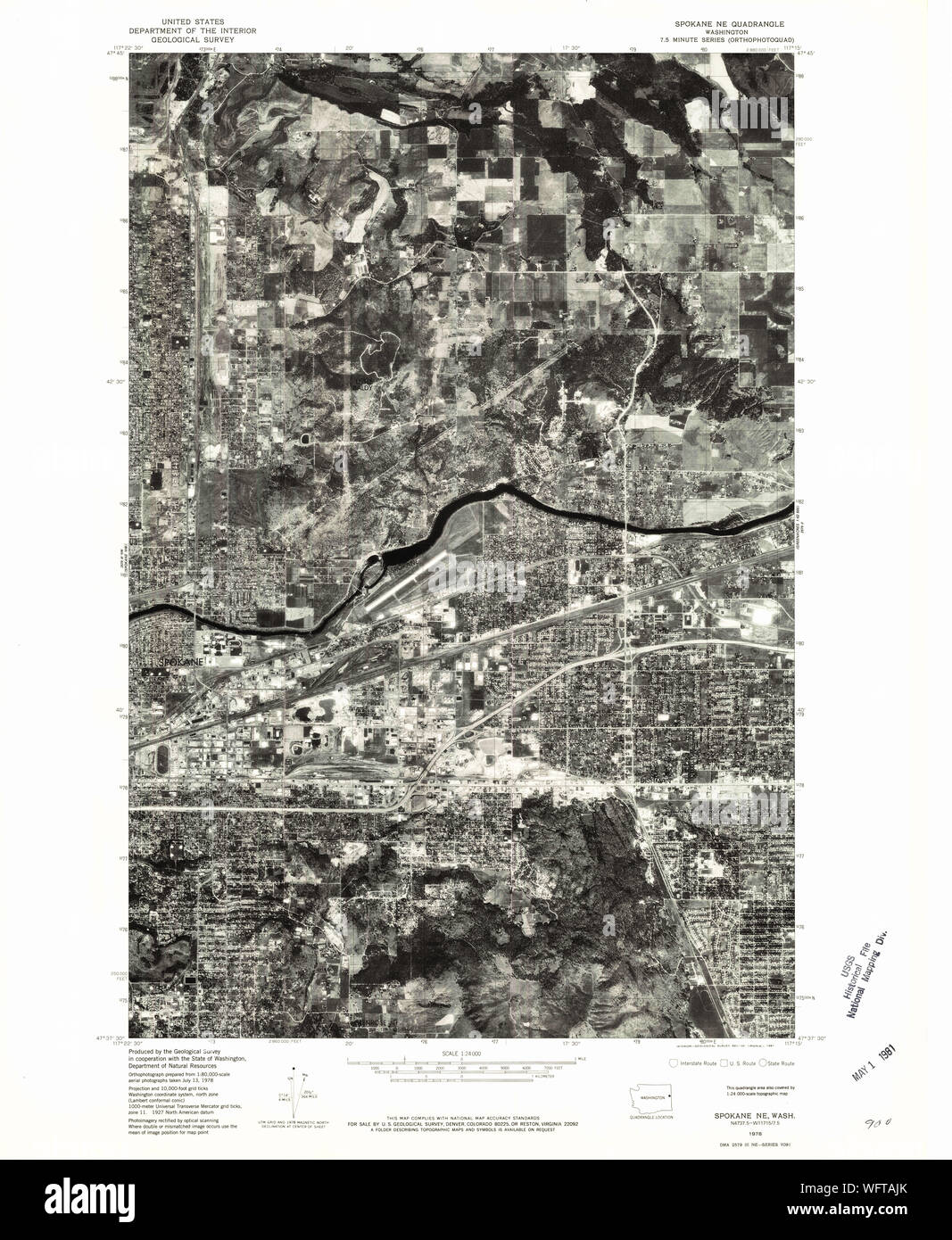 Spokane washington state map Cut Out Stock Images & Pictures - Alamy