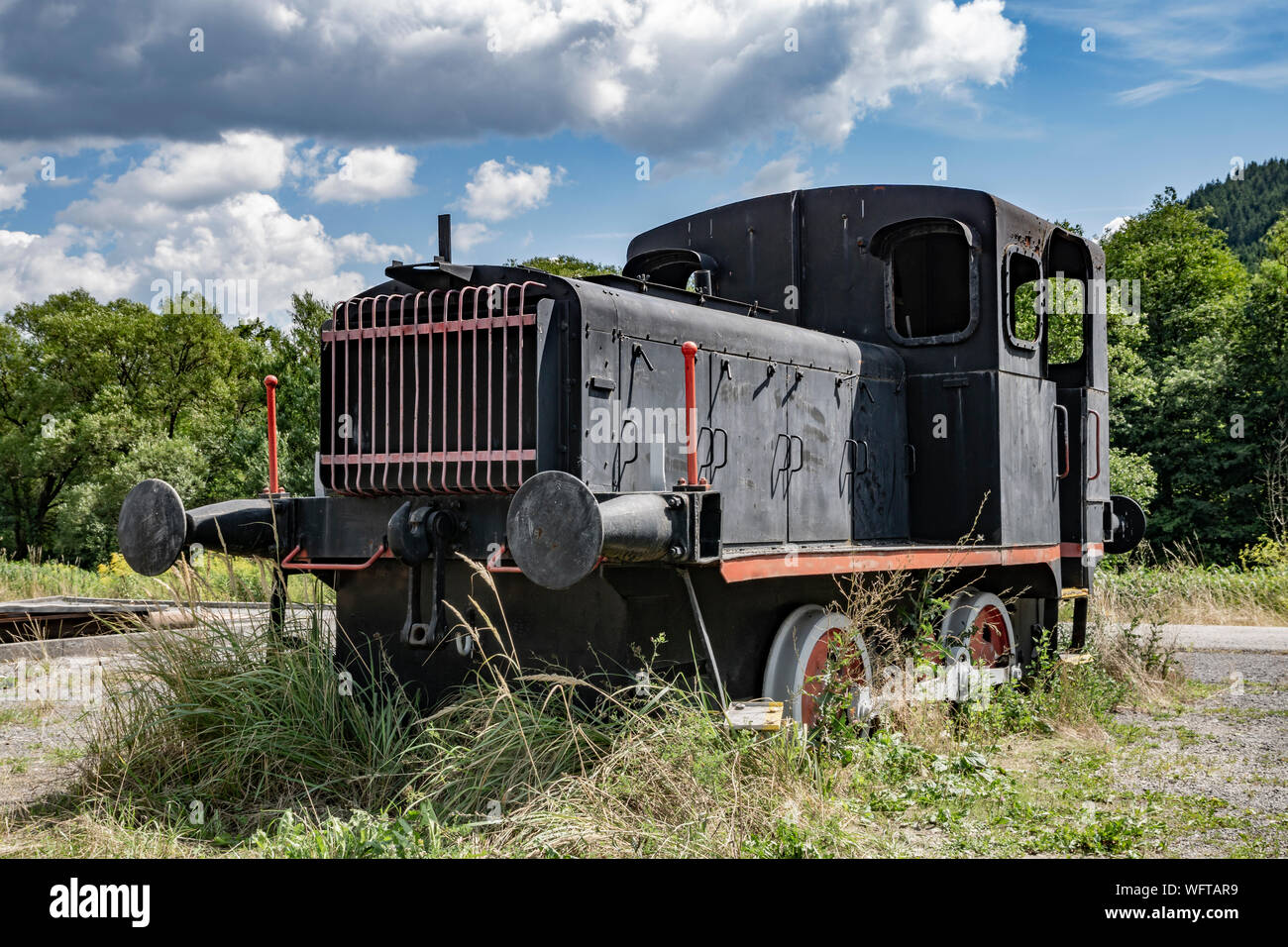 Small steam locomotive in Chvatimech near Brezno, Slovakia, Europe ...