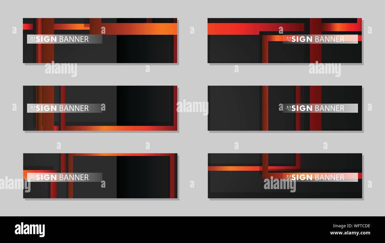 Square vector banner with a rectangular black orange gradient background Stock Vector Image ...