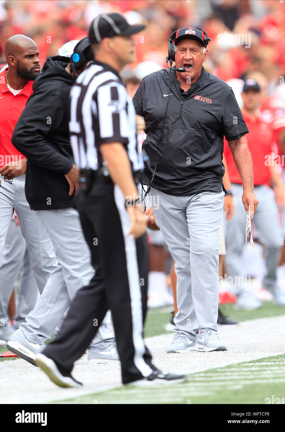 August 31, 2019: Ohio State Buckeyes Co-defensive Coordinator Greg ...