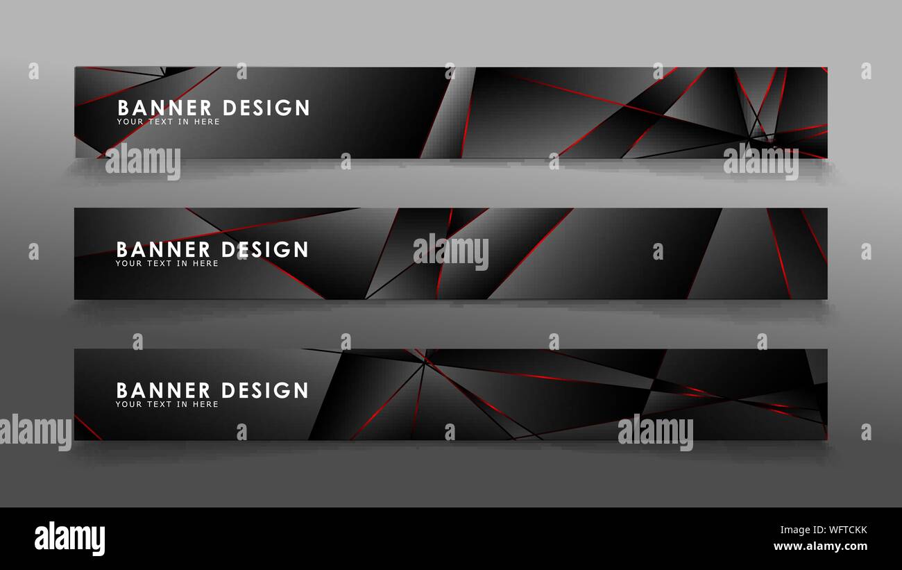 Square banner vector collection . Black premium background with luxury ...