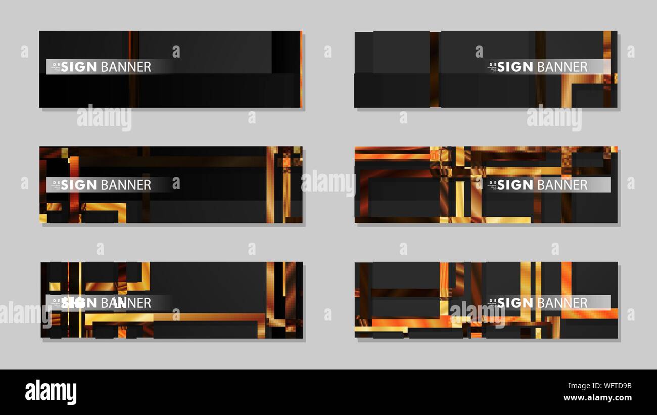 square banner vector collection. wood gradient color composition Stock ...