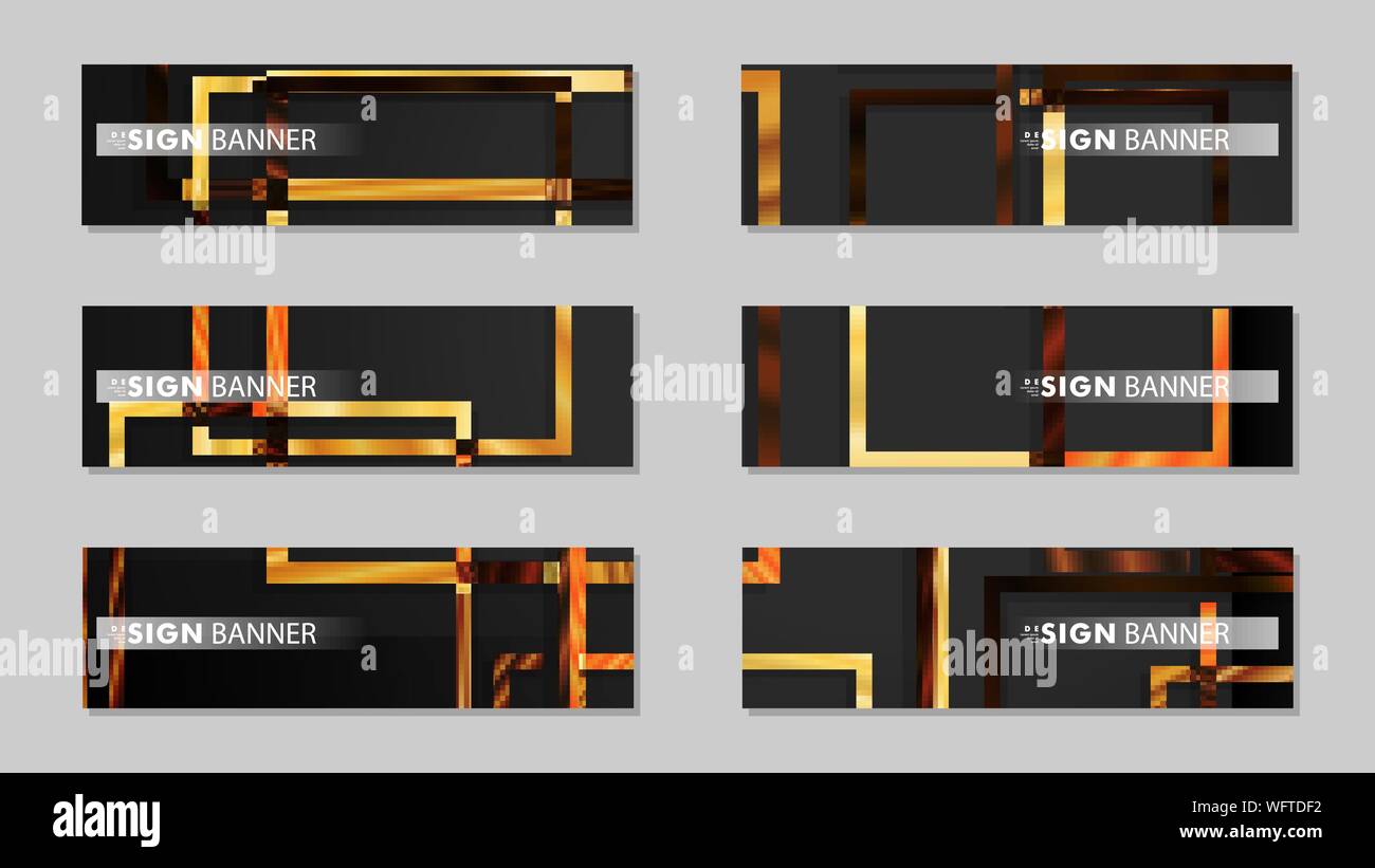 square banner vector collection. wood gradient color composition Stock ...