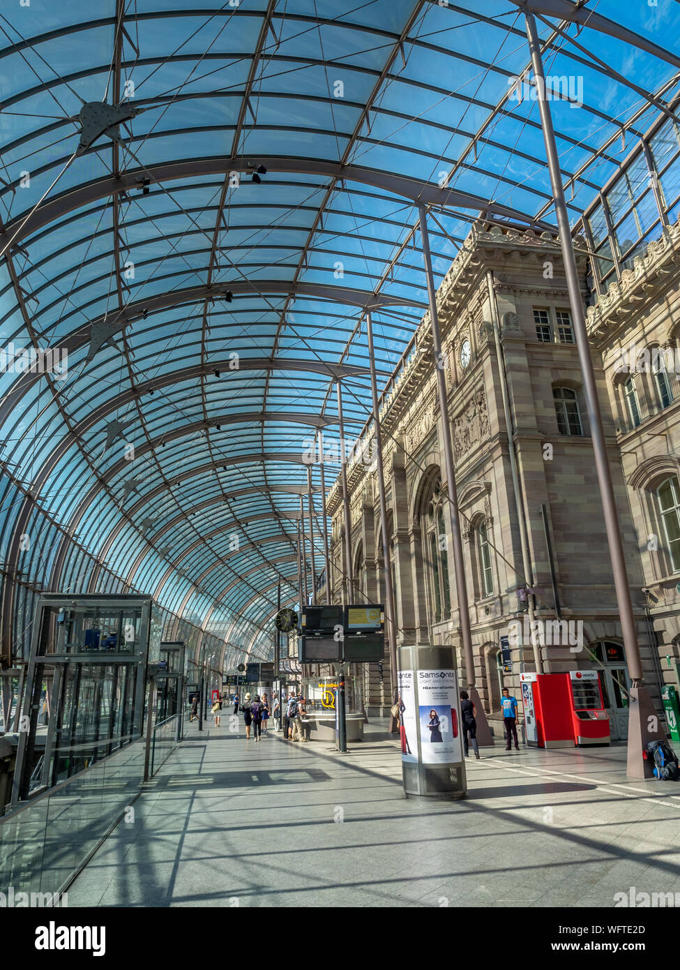 Strasbourg, France - July 25, 2018: Interior of the Strasbourg train ...