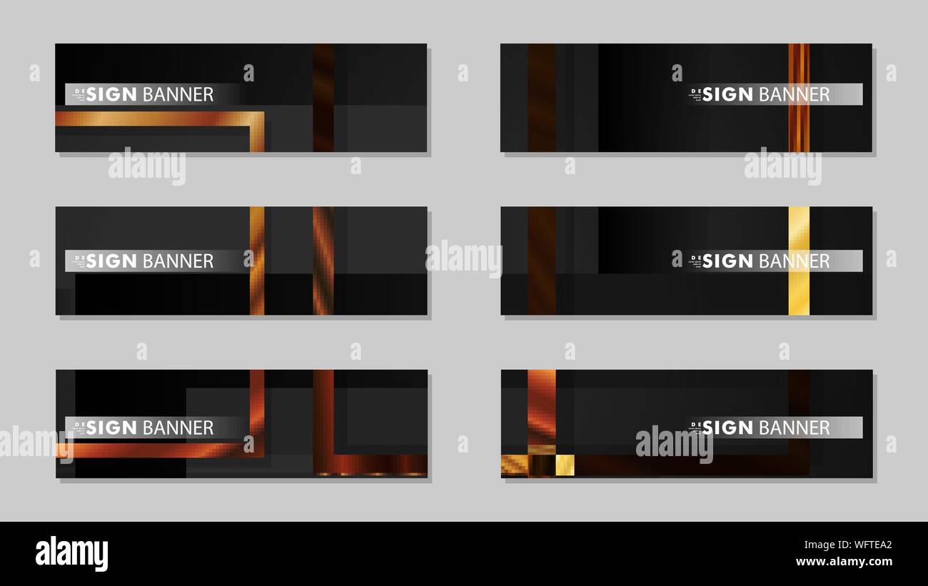 square banner vector collection. wood gradient color composition Stock ...