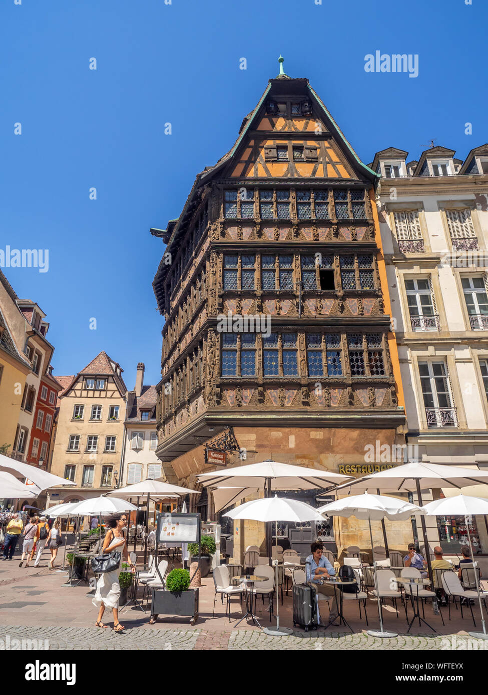 Strasbourg, France - July 26, 2018: Beautiful buildings in Cathedral ...
