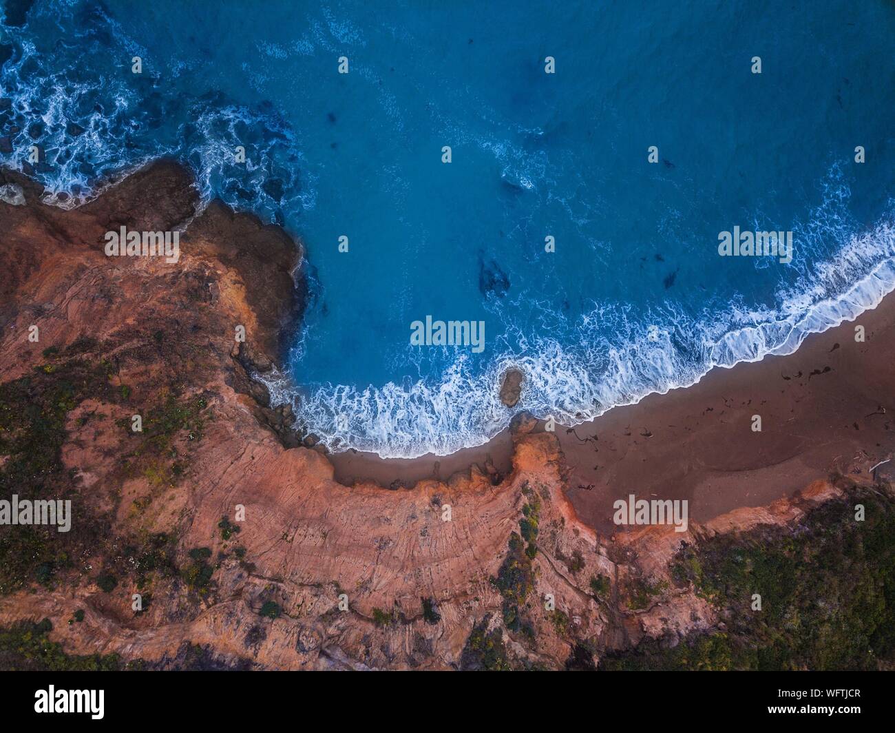 Aerial View Of Beach Stock Photo - Alamy