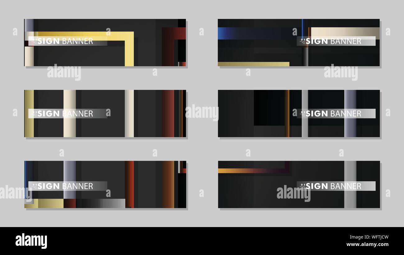 square banner vector collection. stone and brick gradient color ...