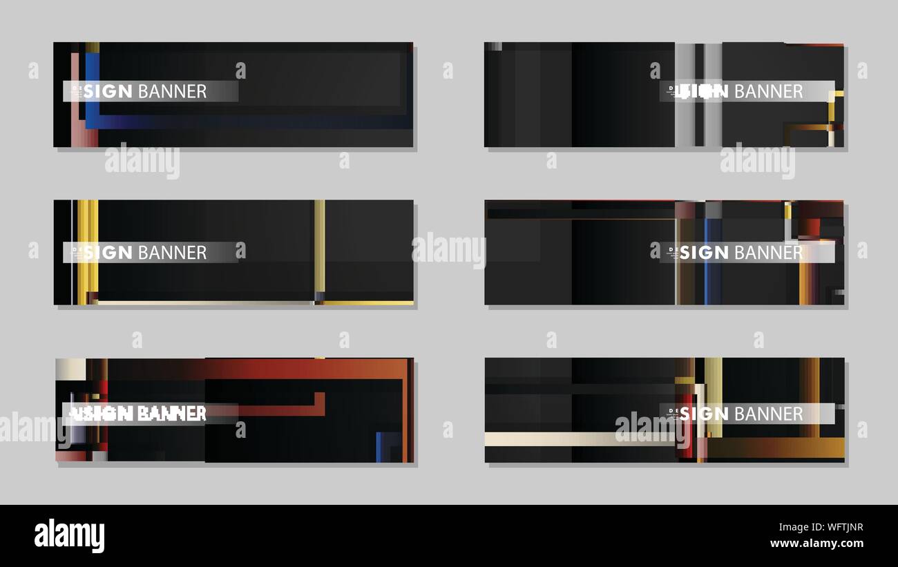 square banner vector collection. stone and brick gradient color ...