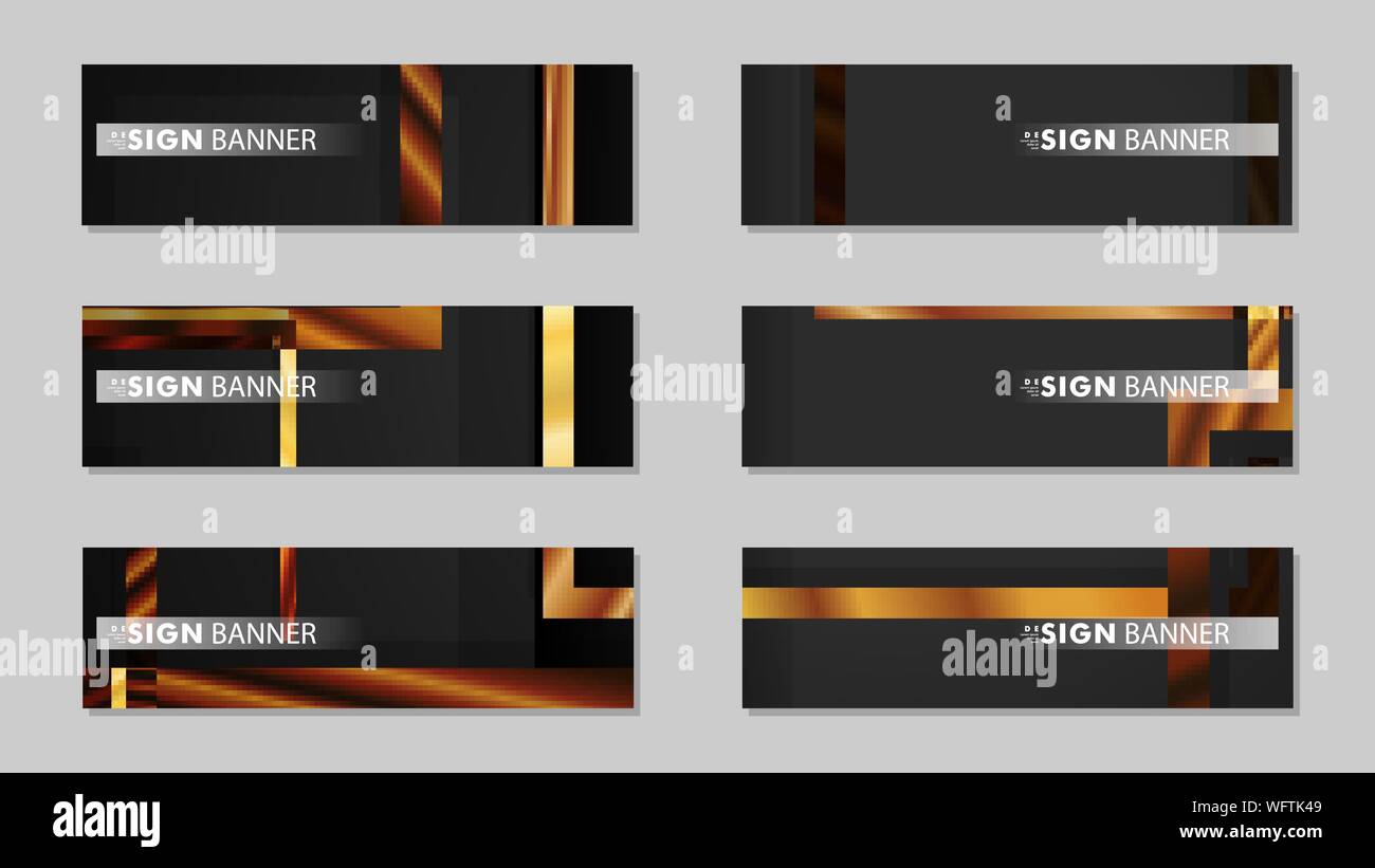 square banner vector collection. wood gradient color composition Stock ...