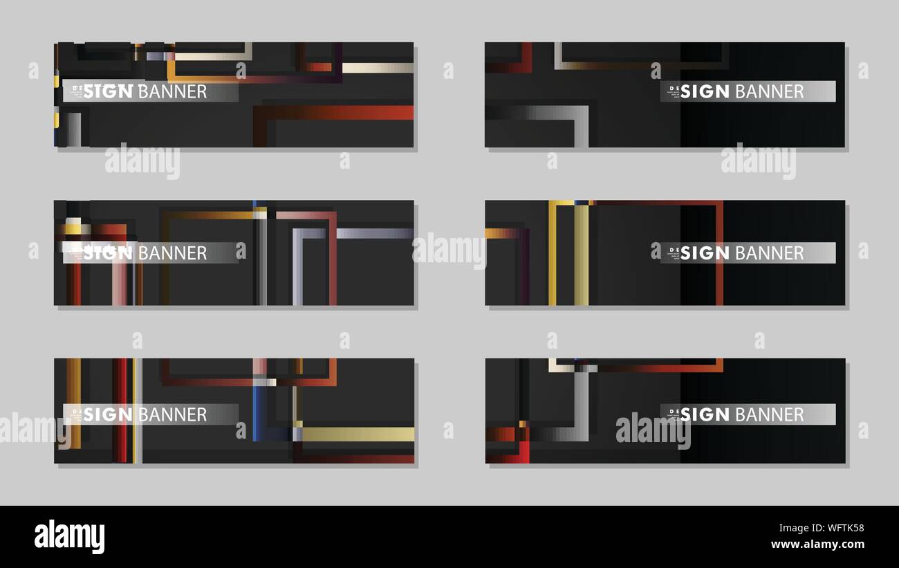 square banner vector collection. stone and brick gradient color ...