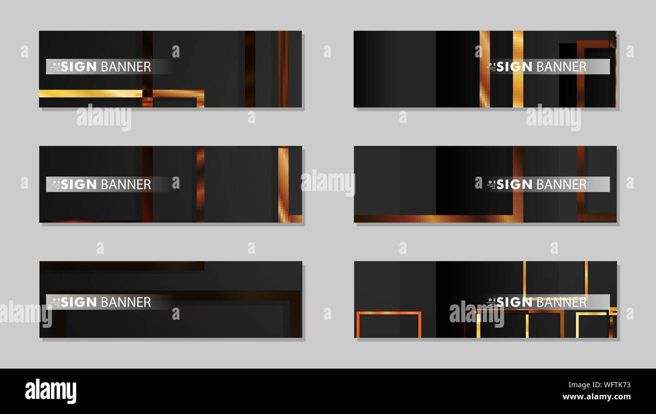 square banner vector collection. wood gradient color composition Stock ...