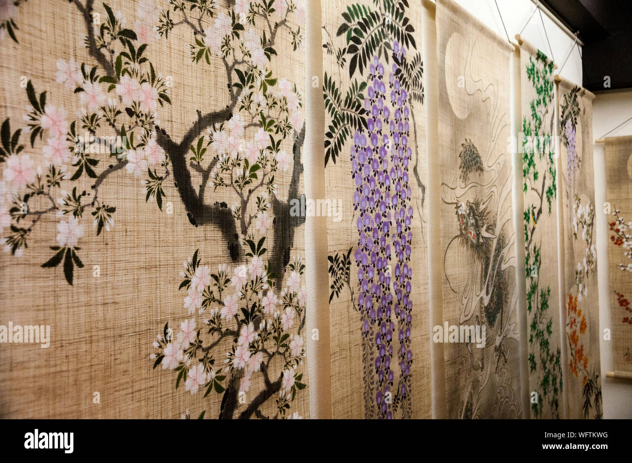 Japanese scroll art in Kyoto, Japan Stock Photo - Alamy