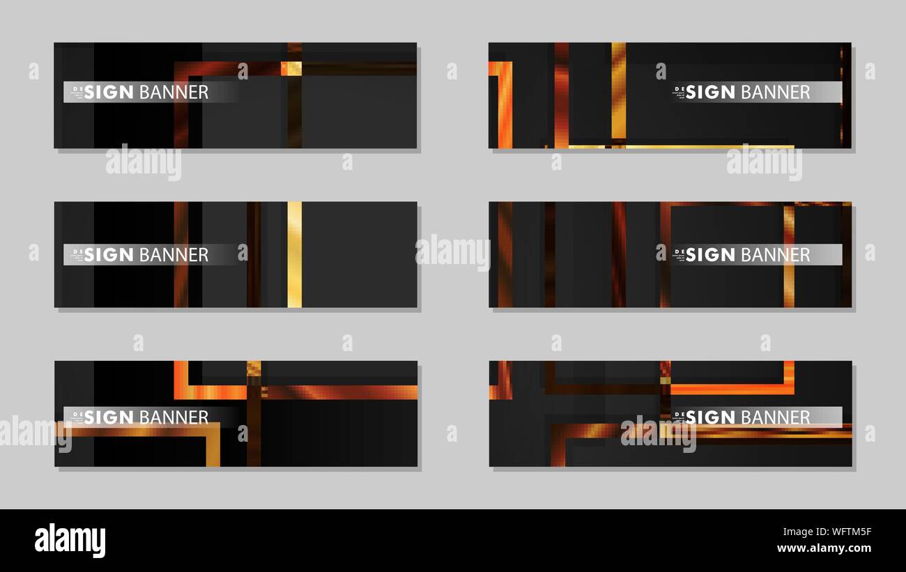 square banner vector collection. wood gradient color composition Stock ...