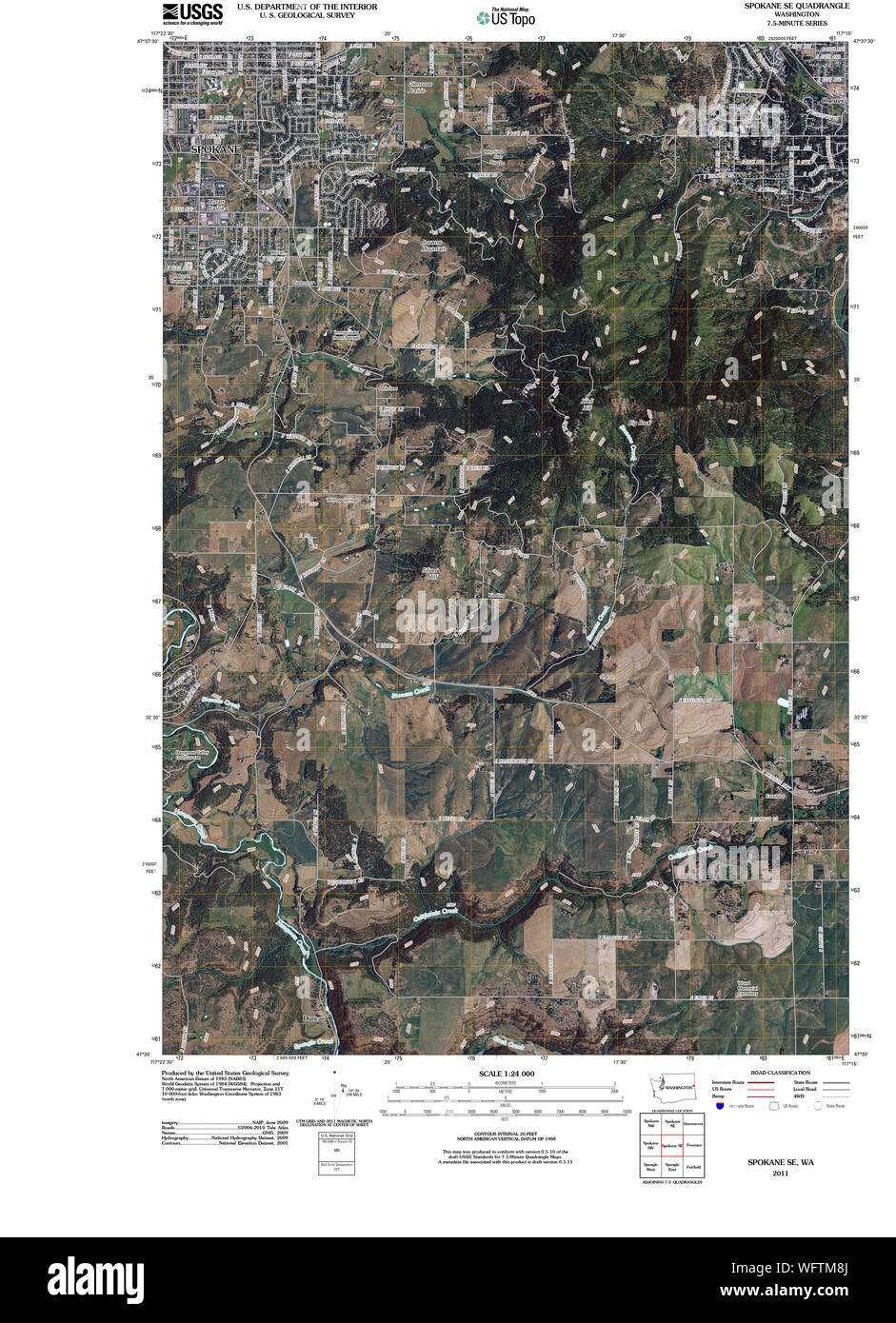 Spokane washington state map hi-res stock photography and images - Alamy