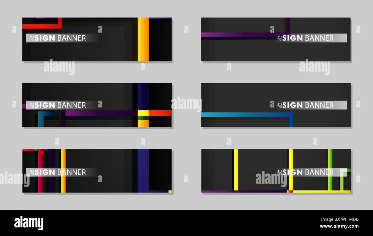 square banner vector collection. colorful brights gradient Stock Vector ...