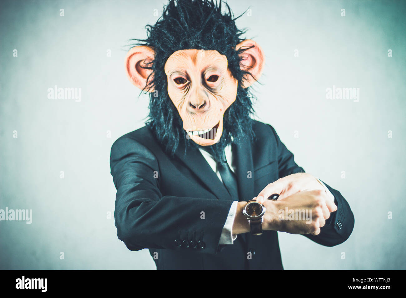 Man with monkey mask hi-res stock photography and images - Alamy