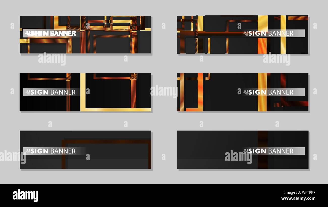 square banner vector collection. wood gradient color composition Stock ...