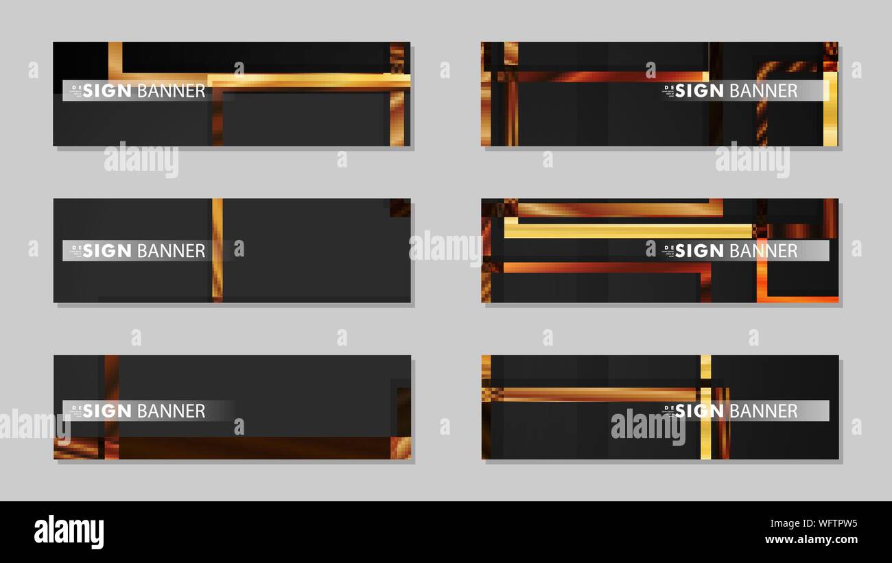 square banner vector collection. wood gradient color composition Stock ...