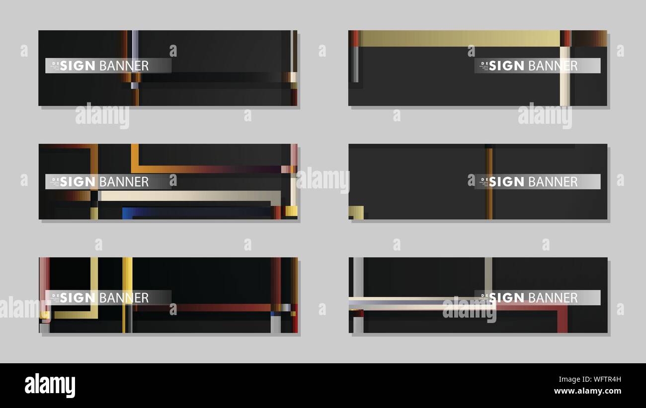 square banner vector collection. stone and brick gradient color ...