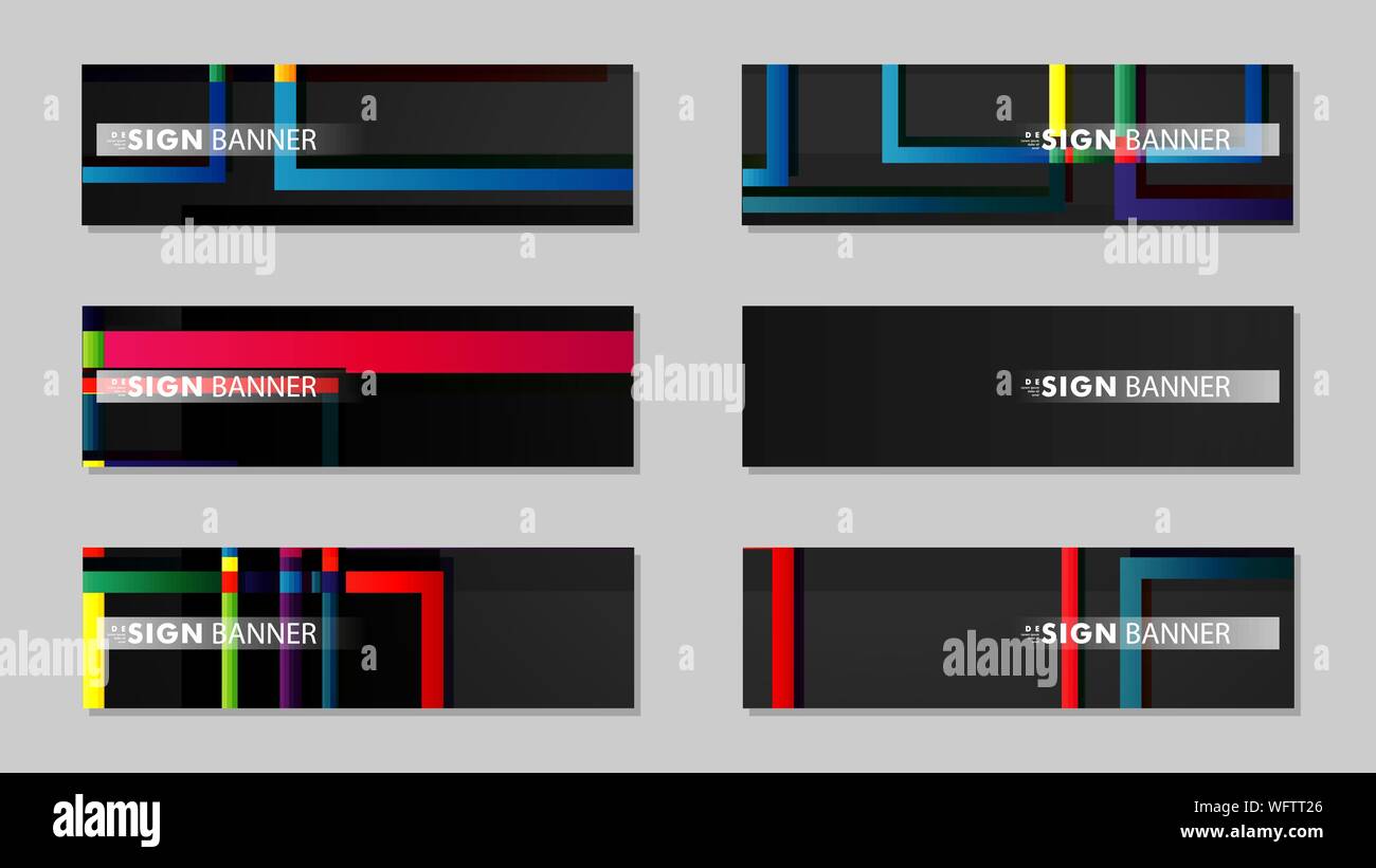square banner vector collection. colorful brights gradient Stock Vector ...
