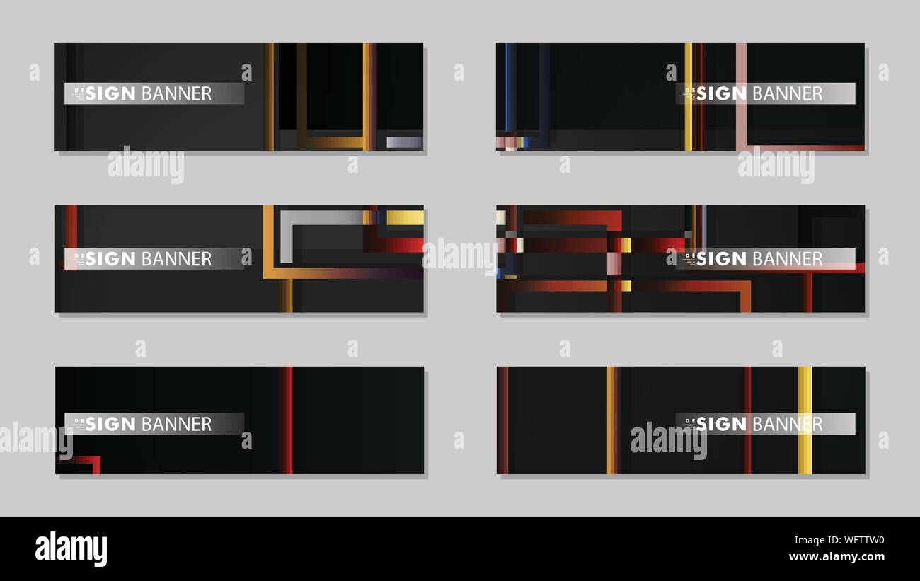 square banner vector collection. stone and brick gradient color ...