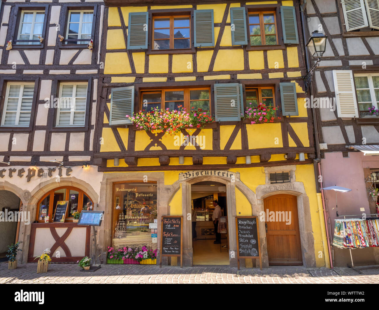 Colmar, France - July 27, 2018: Beautiful buildings in the heart of ...