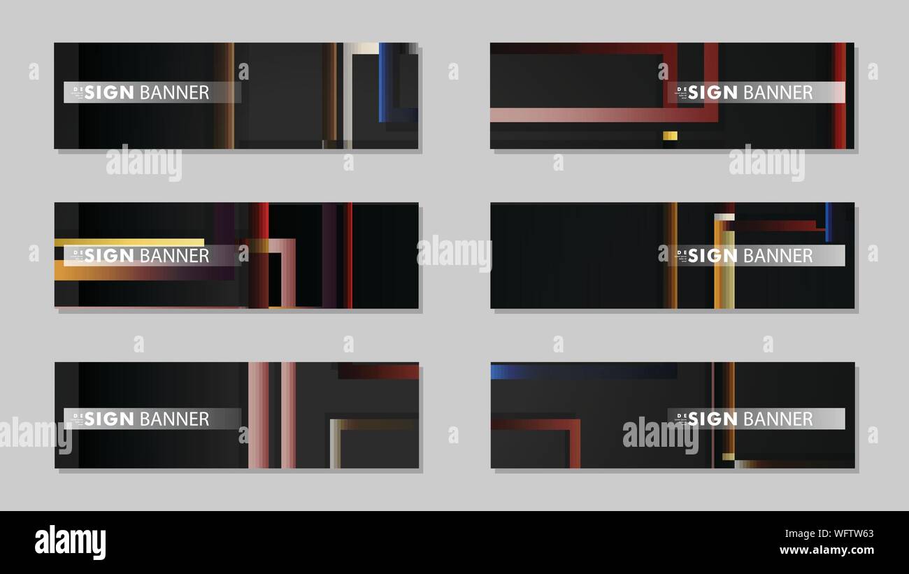 square banner vector collection. stone and brick gradient color ...