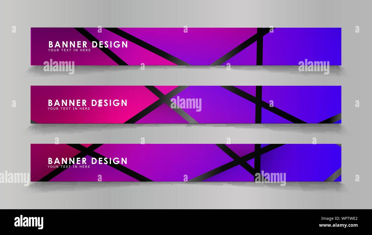 Abstract vector banners with geometric backgrounds in color gradients Stock Vector Image & Art ...