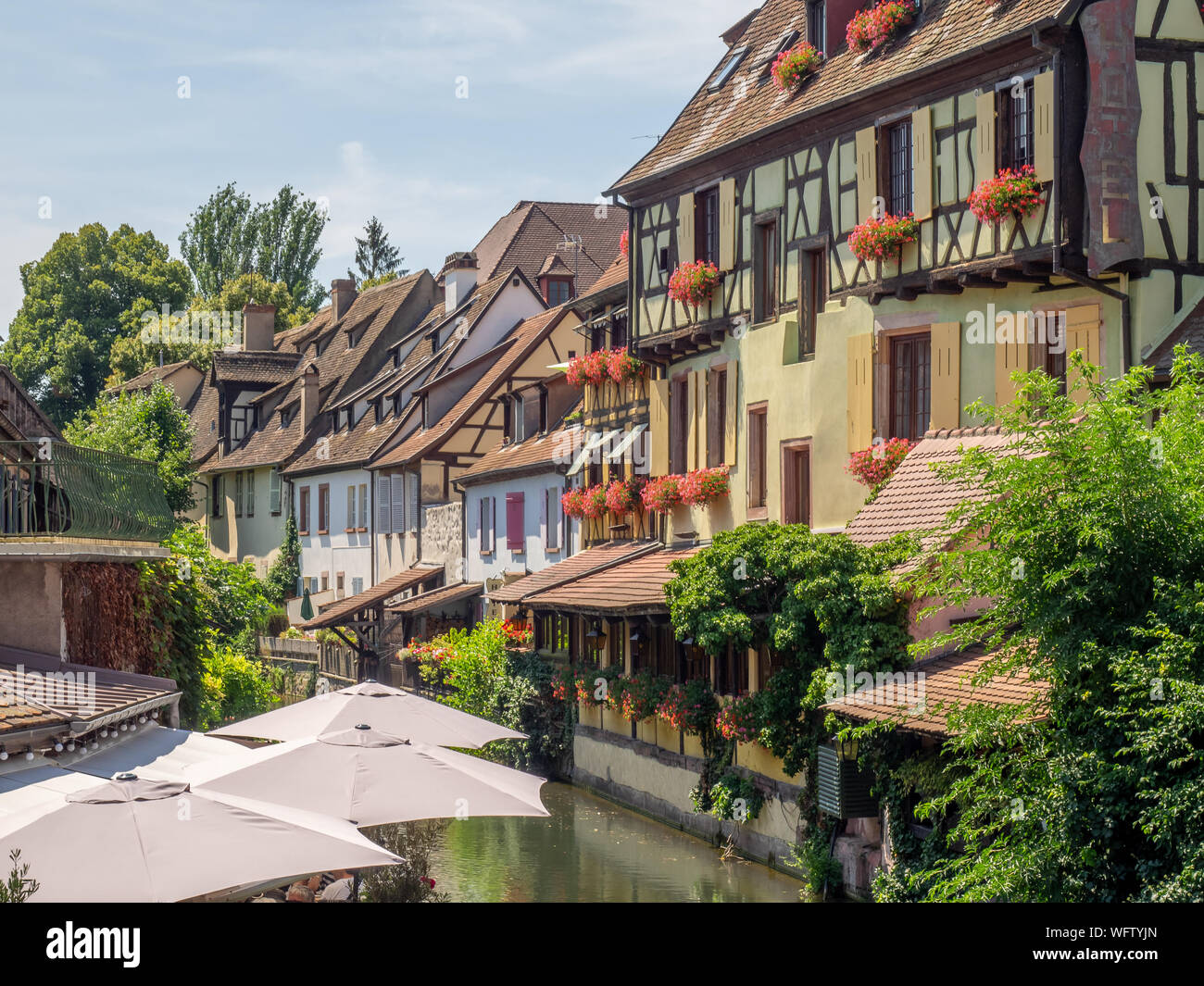 Colmar, France - July 27, 2018: Beautiful buildings in the heart of ...