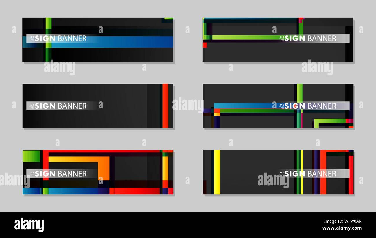 square banner vector collection. colorful brights gradient Stock Vector ...