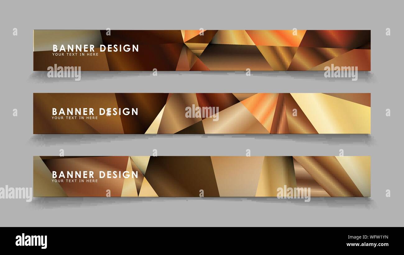 Abstract rectangle vector banners with luxury geometric gradient ...