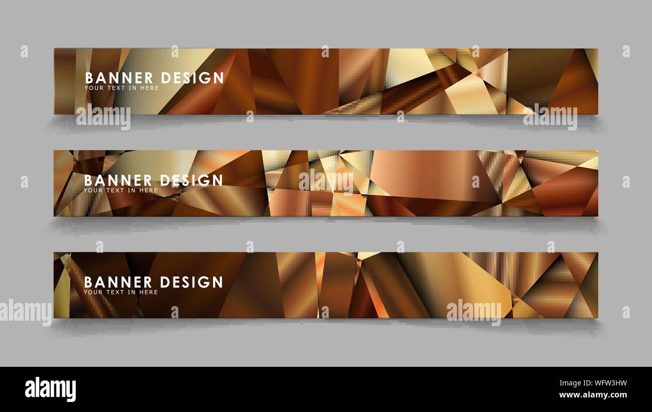 Abstract rectangle vector banners with luxury geometric gradient ...