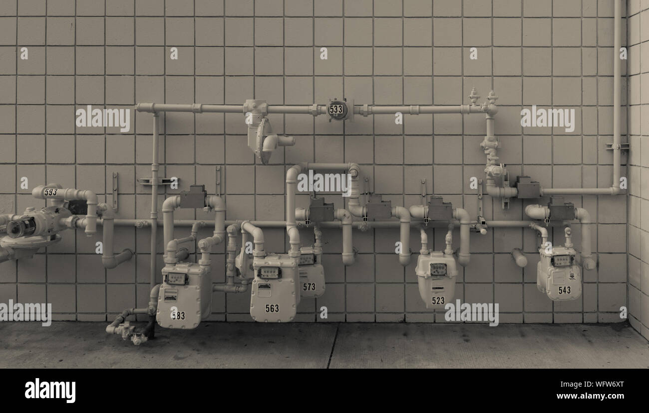 Gas meter on wall hi-res stock photography and images - Alamy