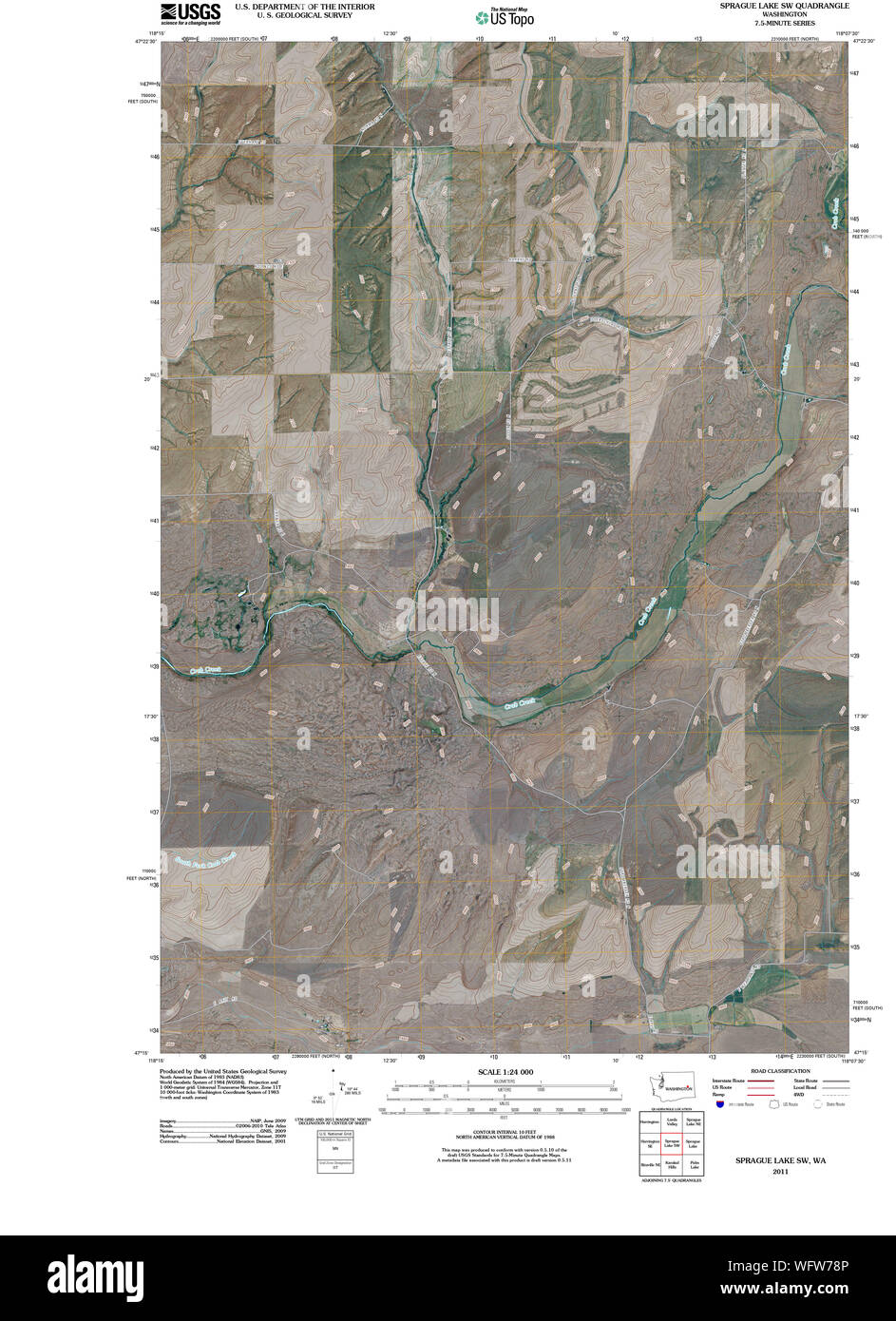 Sprague washington state map Cut Out Stock Images & Pictures - Alamy