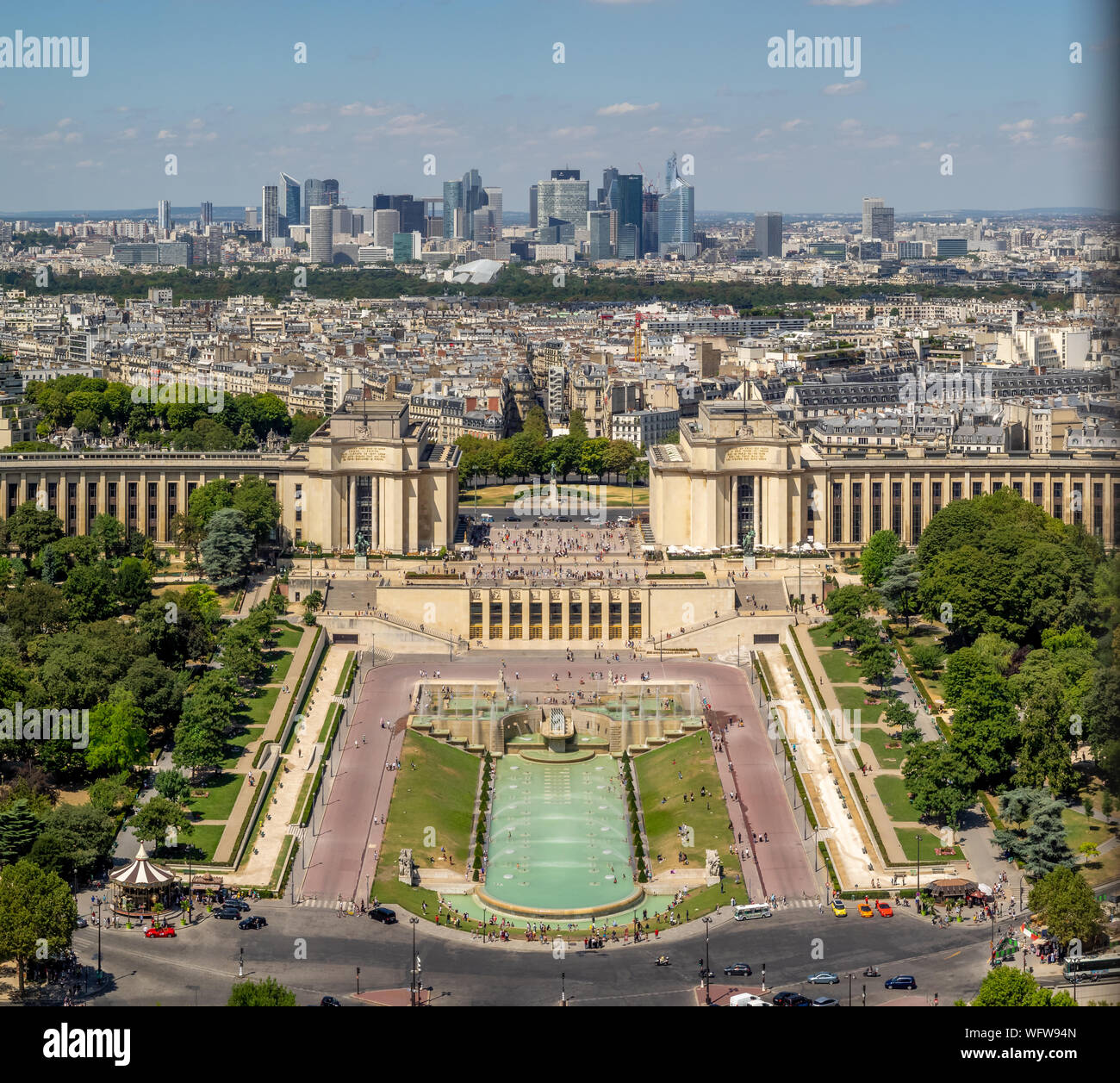 Aerial view paris towards avenue hi-res stock photography and images ...