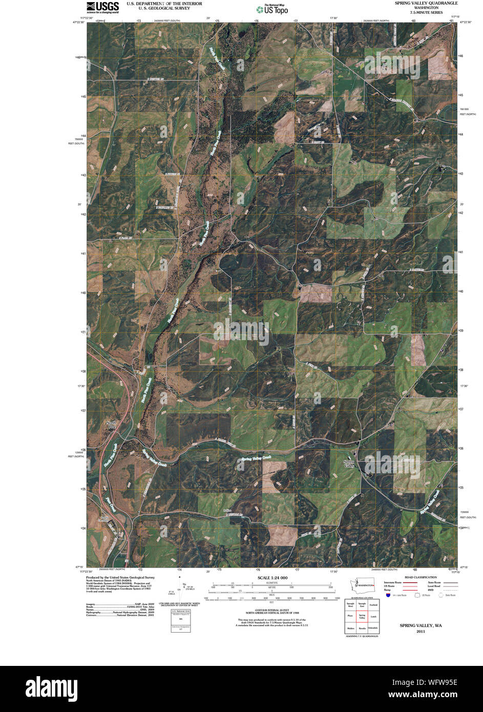 Spring valley map Cut Out Stock Images & Pictures - Alamy