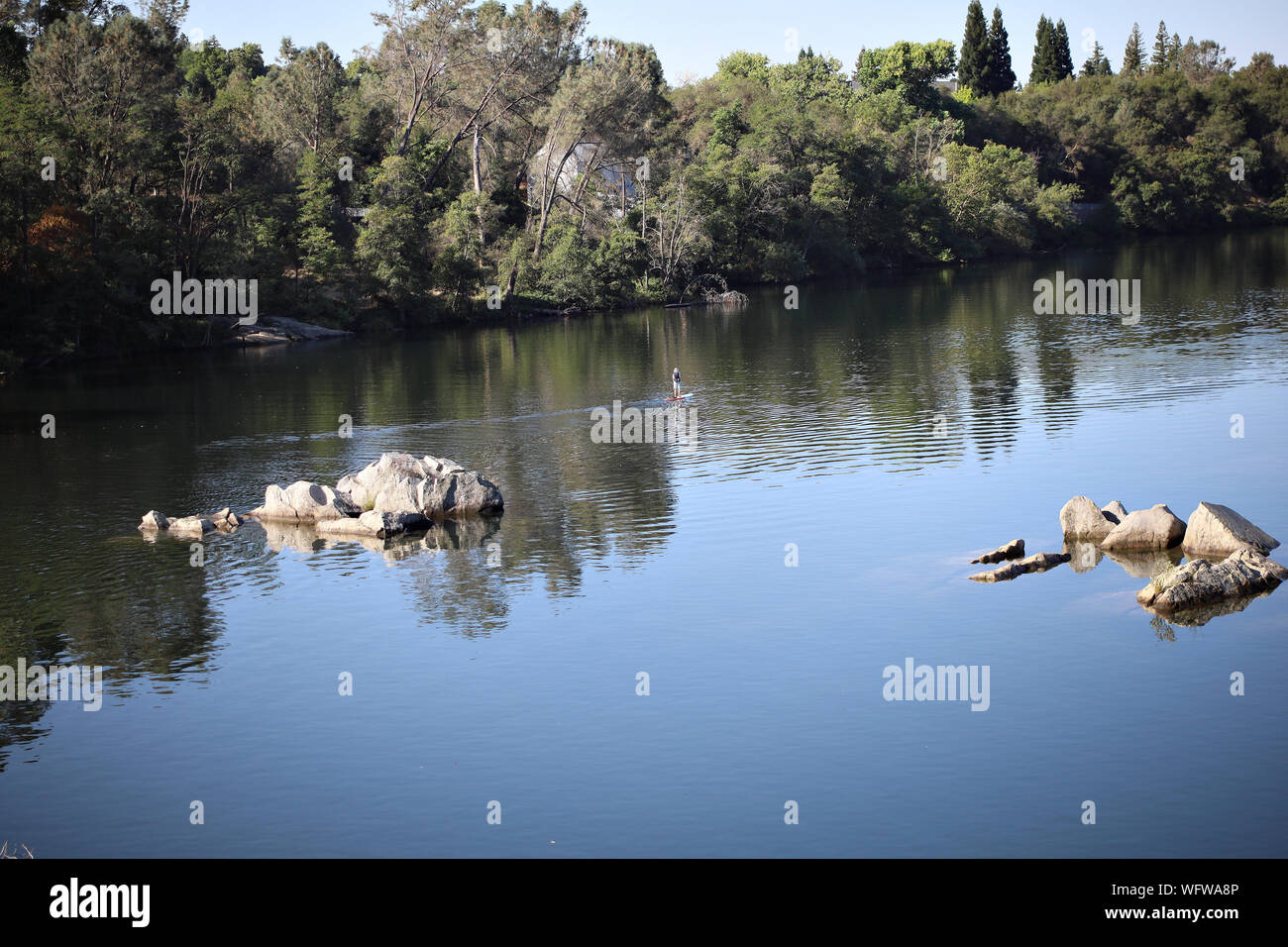 Scenes along the American River and Lake Natomas in Folsom, California ...