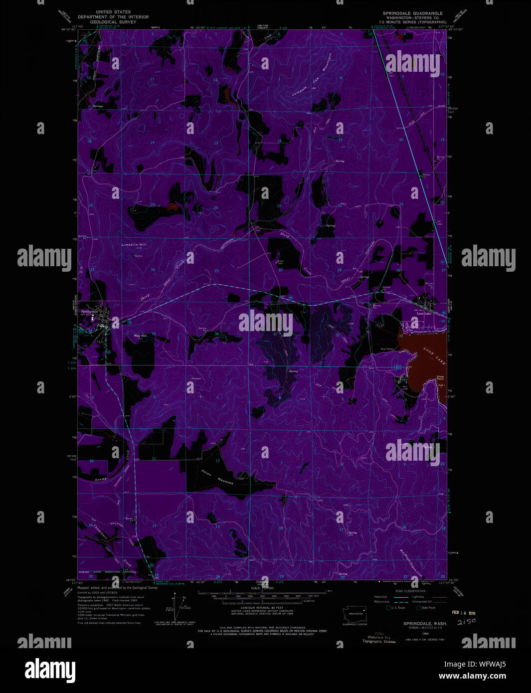 Springdale map hi-res stock photography and images - Alamy