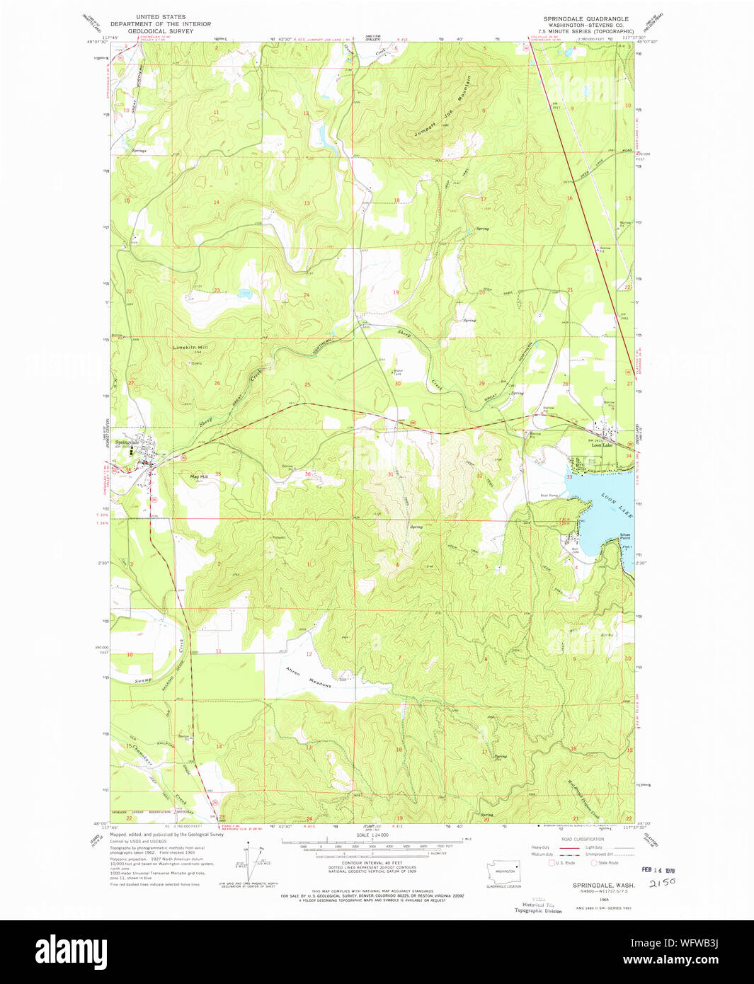 Springdale map hi-res stock photography and images - Alamy