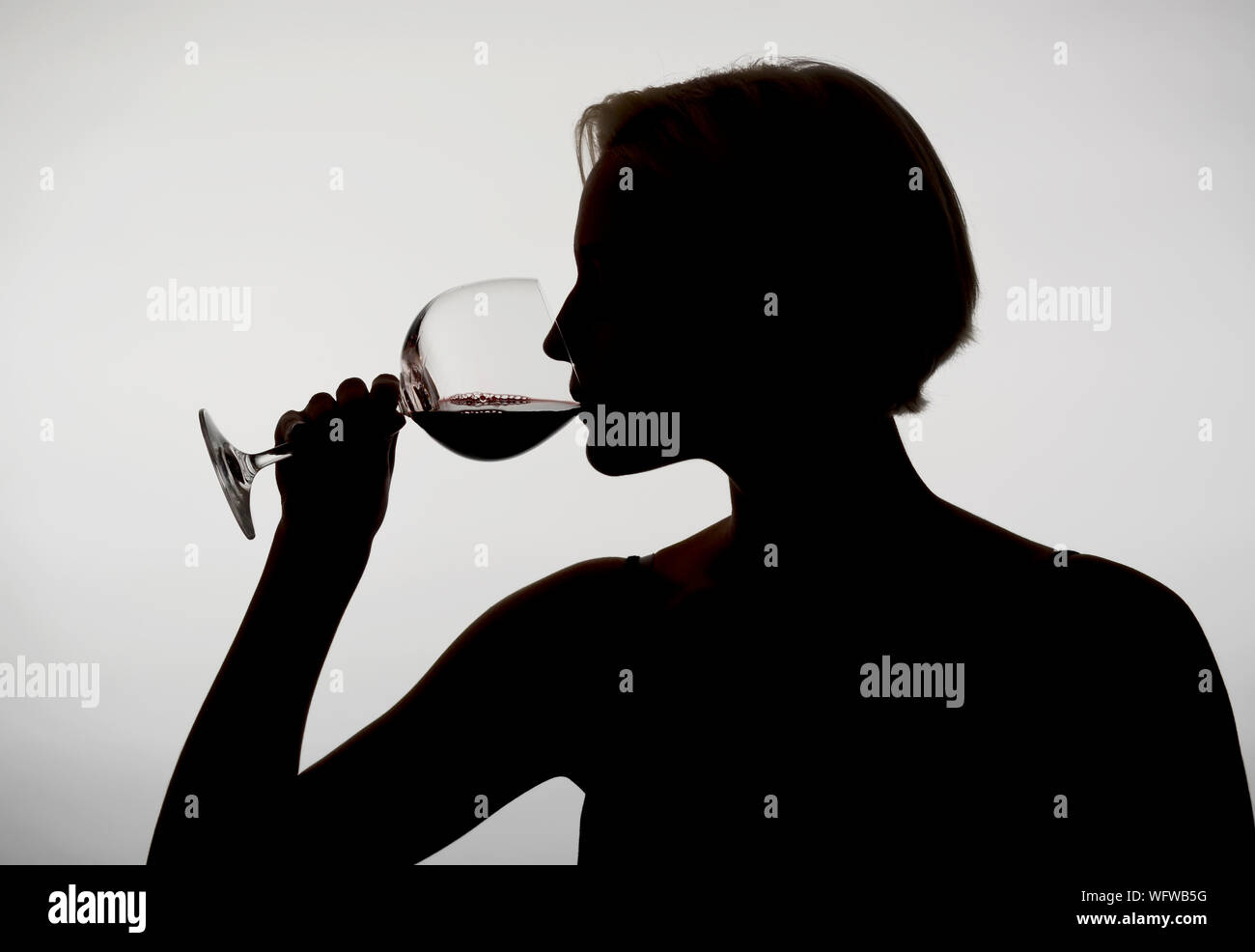 Drinking Woman Silhouette High Resolution Stock Photography and Images ...