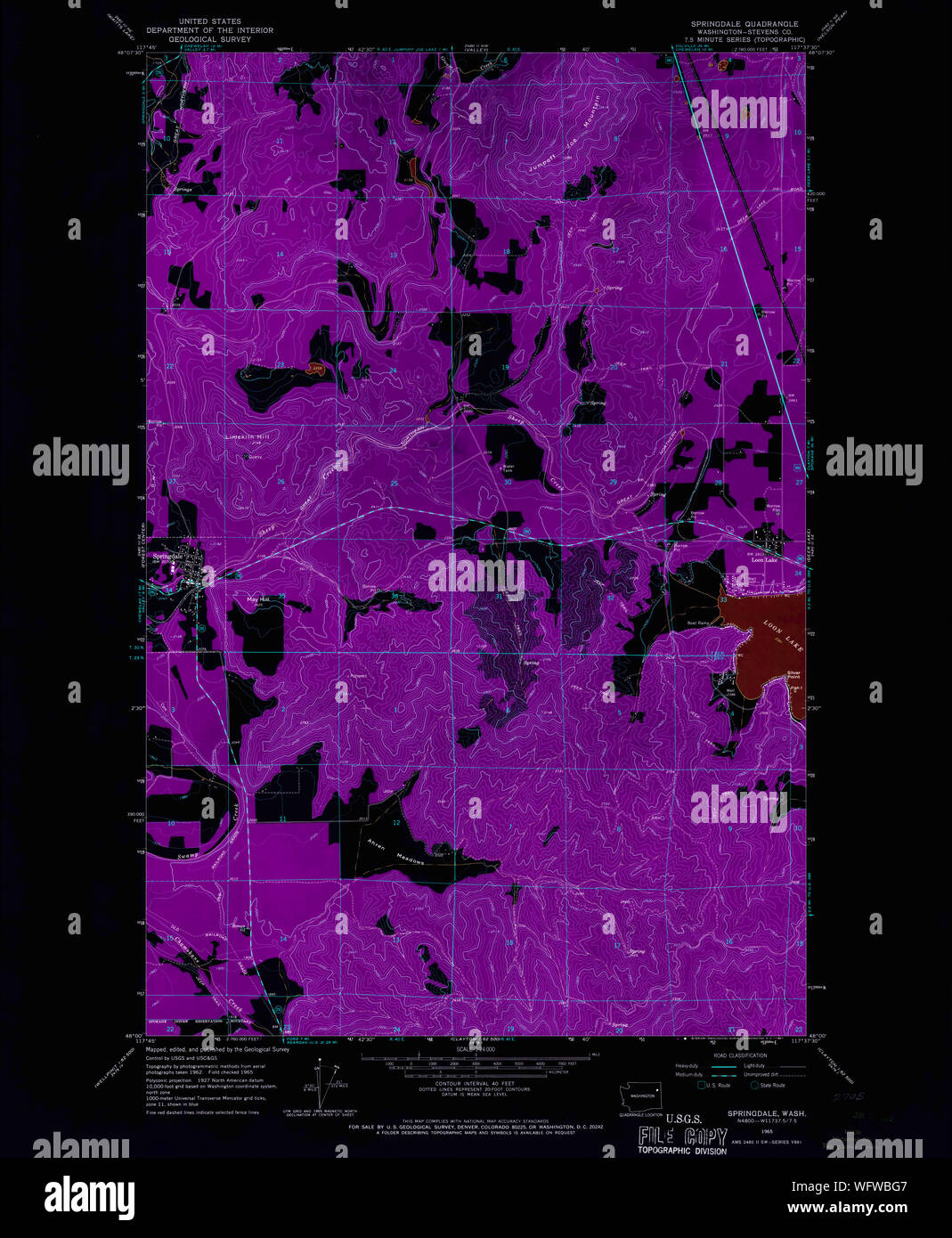 Springdale map hi-res stock photography and images - Alamy