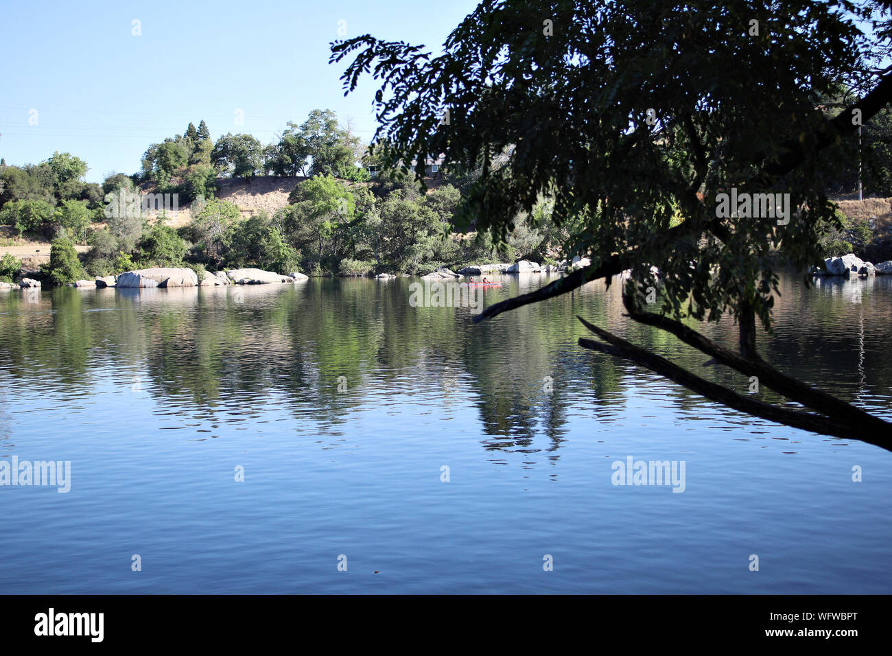 Scenes along the American River and Lake Natomas in Folsom, California ...