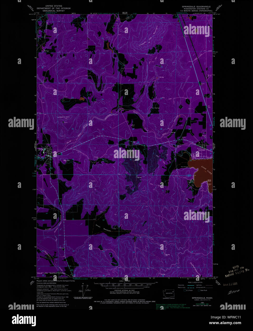 Springdale map hi-res stock photography and images - Alamy