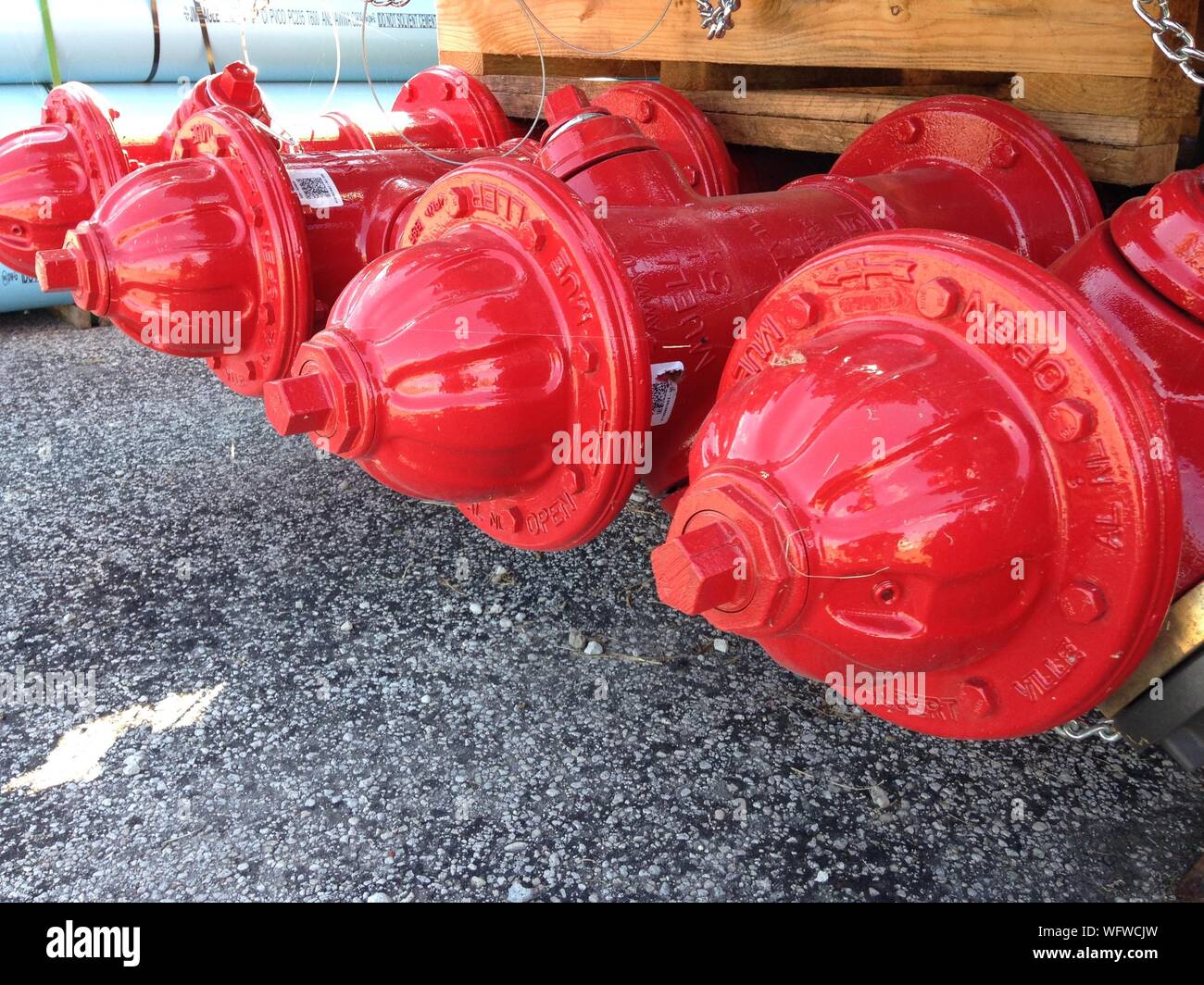 Red fire hydrant road hi-res stock photography and images - Alamy